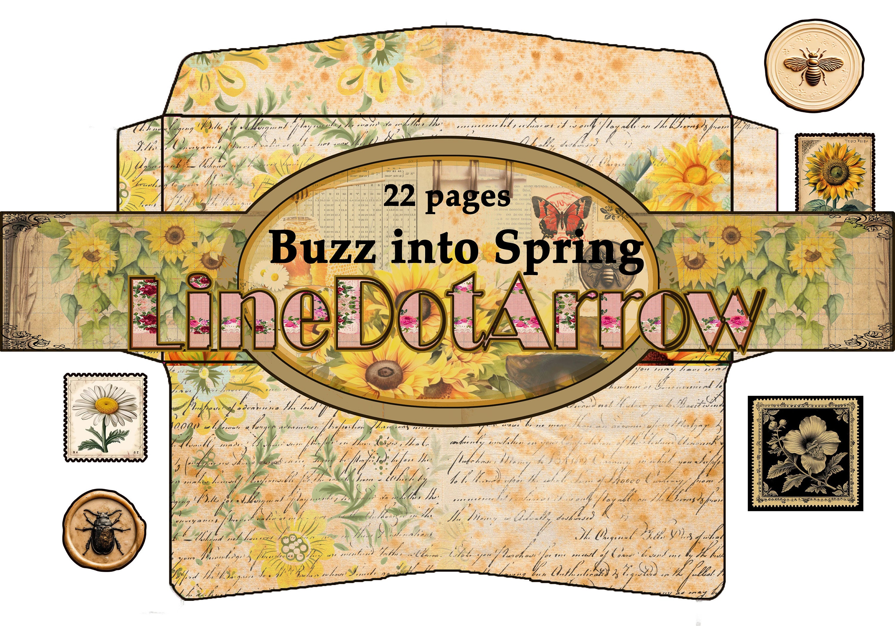 Buzz Into Spring Journal Kit-digital Download-22 Pages - Etsy