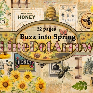 Buzz Into Spring Journal Kit-digital Download-22 Pages - Etsy
