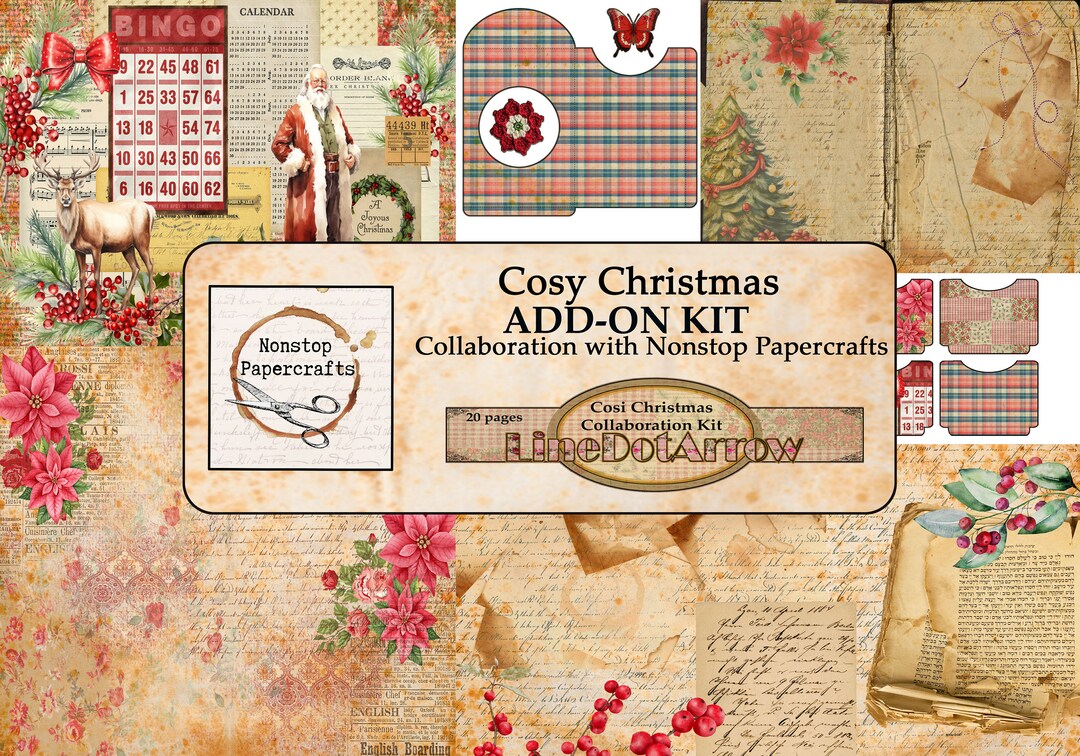 Cosy Christmas AD-ONN Collab Kit-14 Pages/add-on to the Main Kit. - Etsy