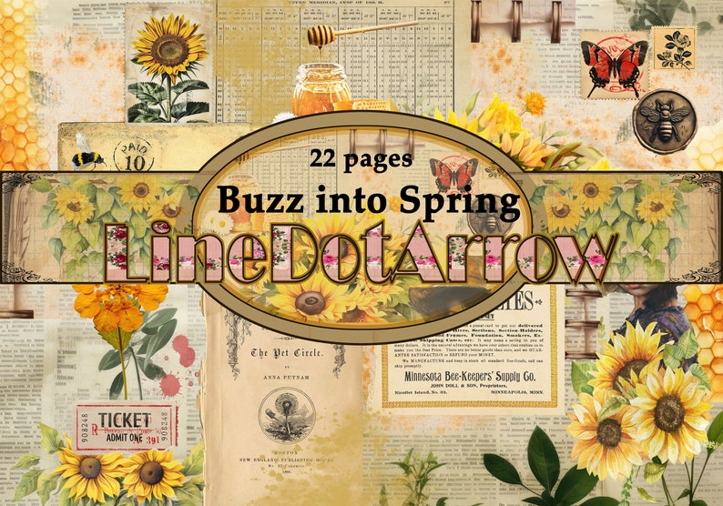 Buzz Into Spring Journal Kit-digital Download-22 Pages - Etsy