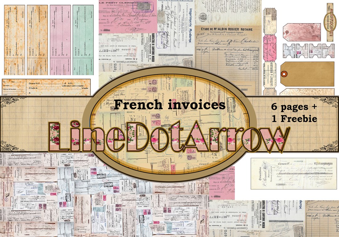 French Invoices Mini Kit- 6 Pages and 1 Freebie/digital Download - Etsy