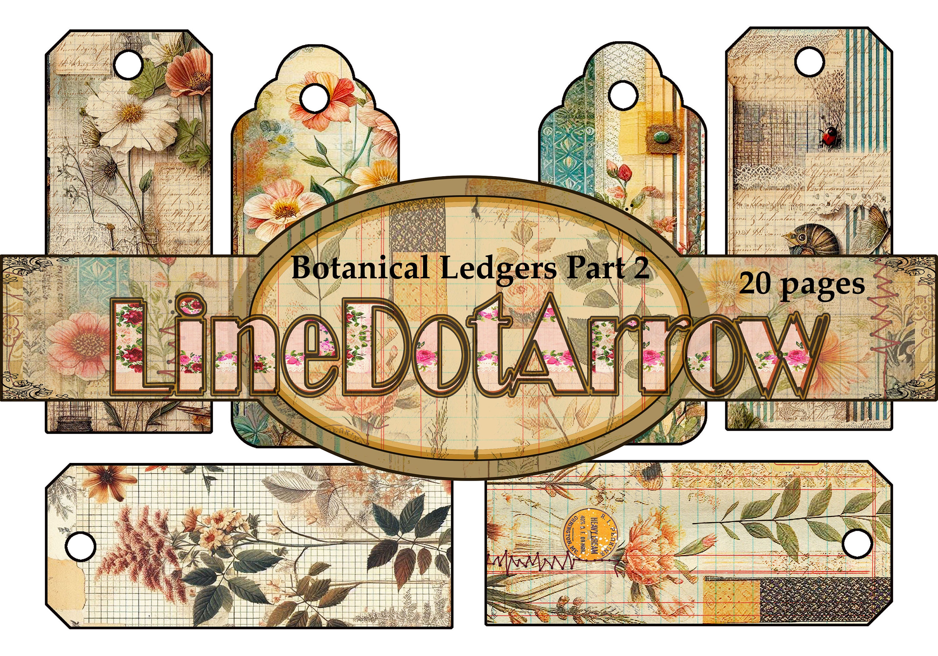 Botanical Ledgers Part 2/20 Pages/direct Download - Etsy