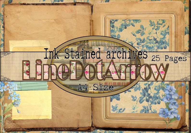 Ink Stained Archive 25 Pages in A4 Size- Instant Download - Etsy