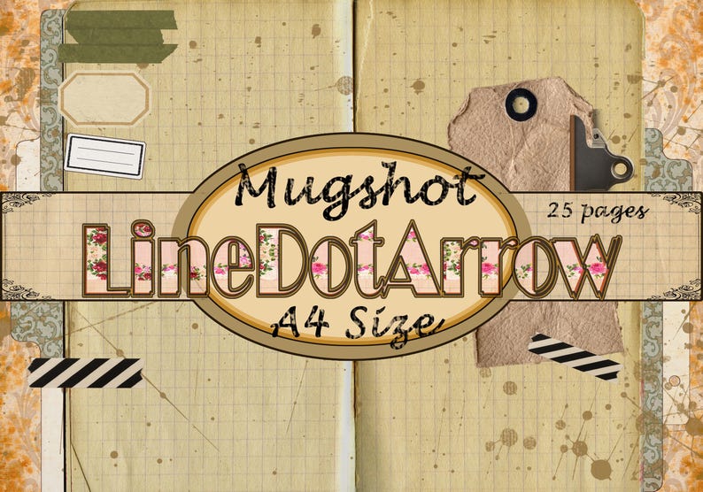 Mugshot 25 Pages in A4 Size- Grunge Papers- Instant Download - Etsy
