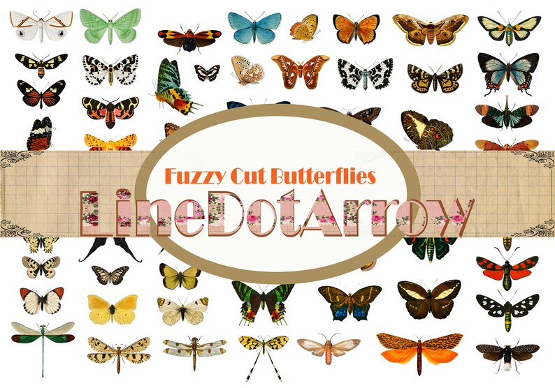 Fuzzy Cut Butterflies - Etsy