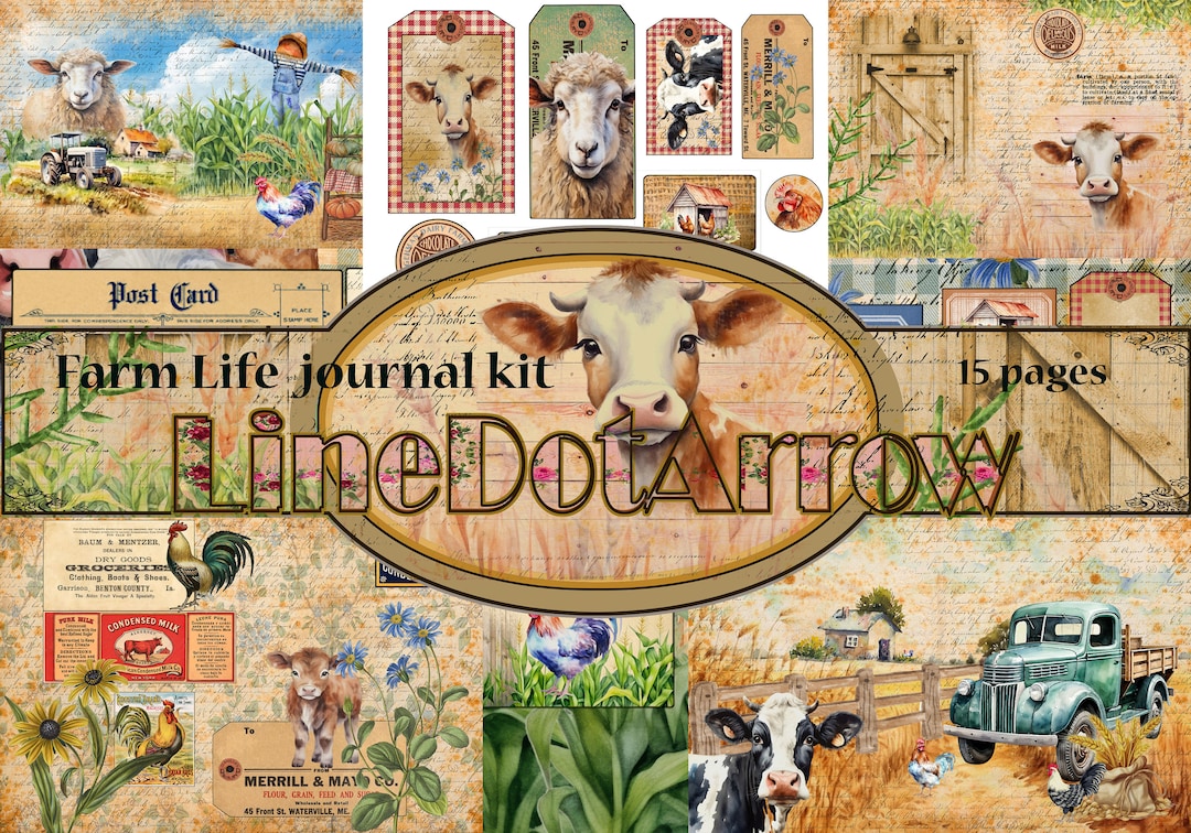 Farm Life Journal Kit/15 Pages/direct Download - Etsy