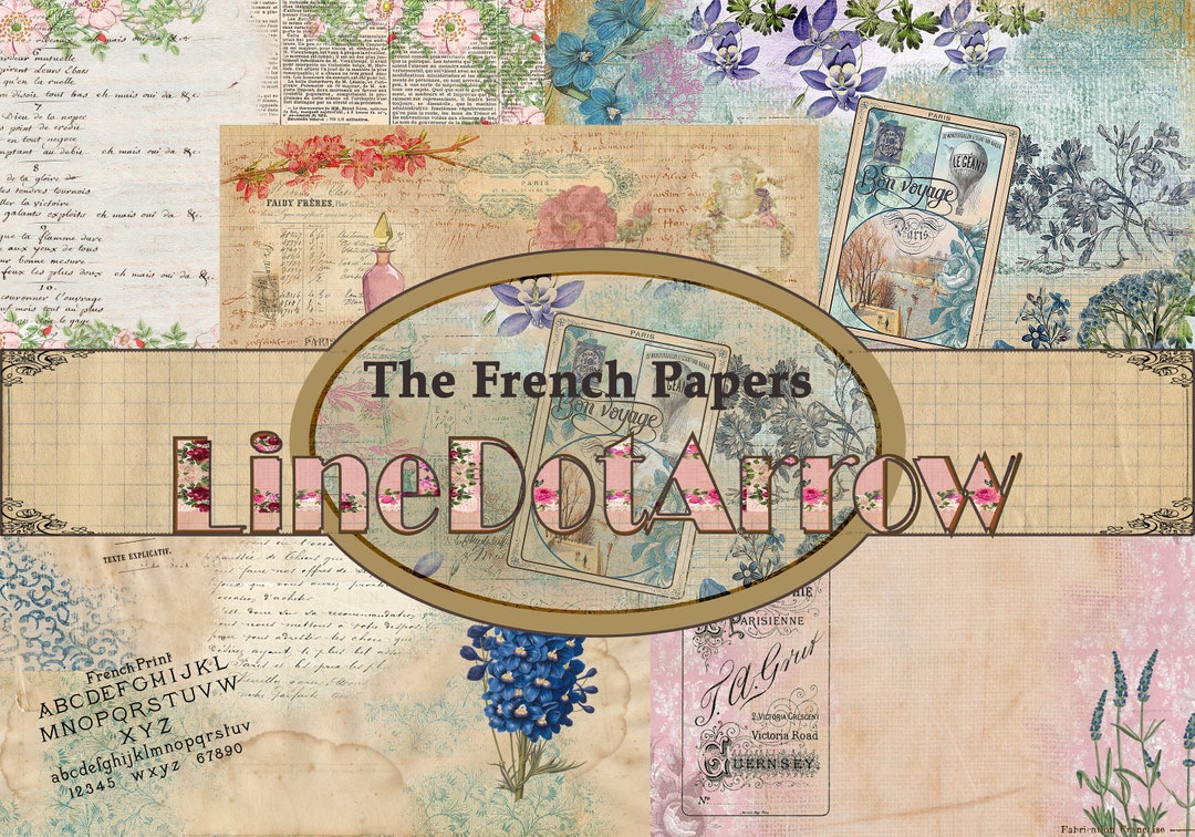 The French Papers/vintage Style French Themed Journal Pages- Junk ...