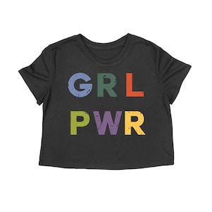 Crop Girl Power Shirt | GRL PWR Shirt | Trending T-shirts | Feminist Shirt | Equal Rights Shirt ...