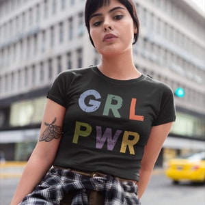 Crop Girl Power Shirt | GRL PWR Shirt | Trending T-shirts | Feminist Shirt | Equal Rights Shirt ...