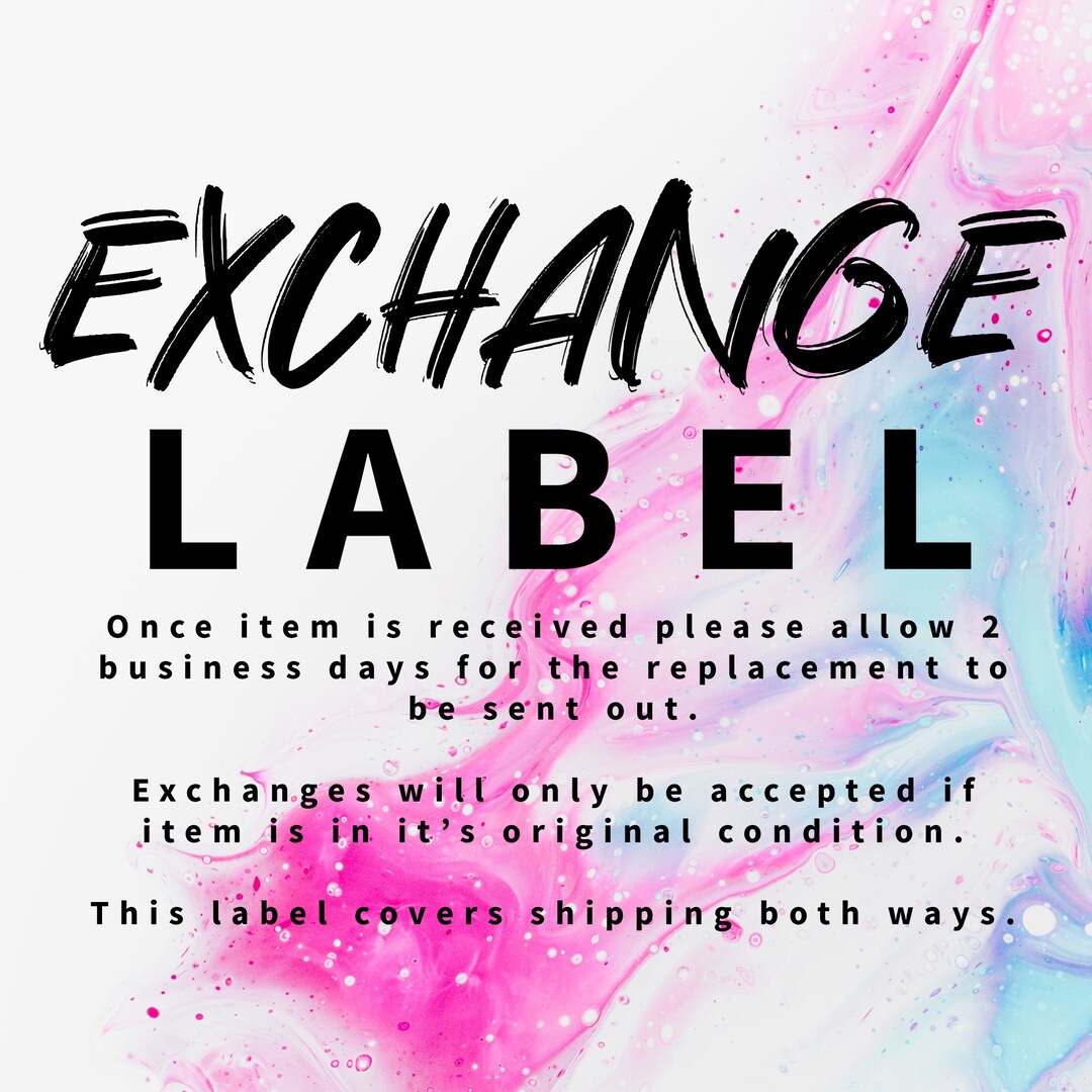 Exchange Label - Etsy