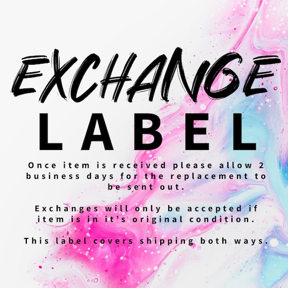 Exchange Label - Etsy