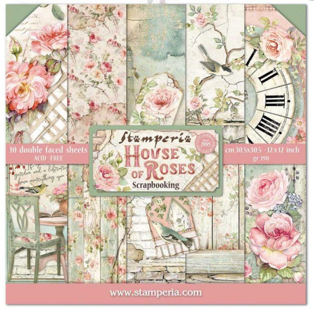 Stamperia House of Roses 12x12 Paper Pad, Stamperia House of Roses ...