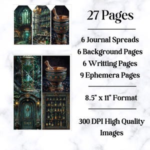 Dark Alchemy Printable Junk Journal Kit, Alchemy Digital Journal Kit ...