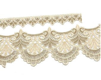 Vintage Style Lace Trim by the Yard, Shabby Chic, Floral Lace, Pink and ...