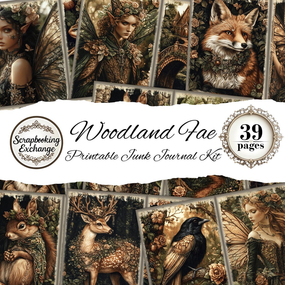 Woodland Fae Junk Journal Printable | 39 Page Digital Kit | Fairy ...
