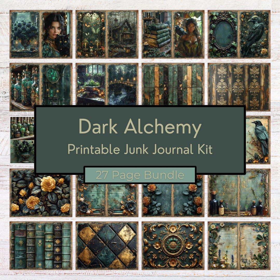 Dark Alchemy Printable Junk Journal Kit, Victorian Alchemy, Junk ...