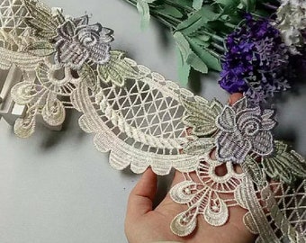 Vintage Style Lace Trim by the Yard, Shabby Chic, Floral Lace, Pink and ...