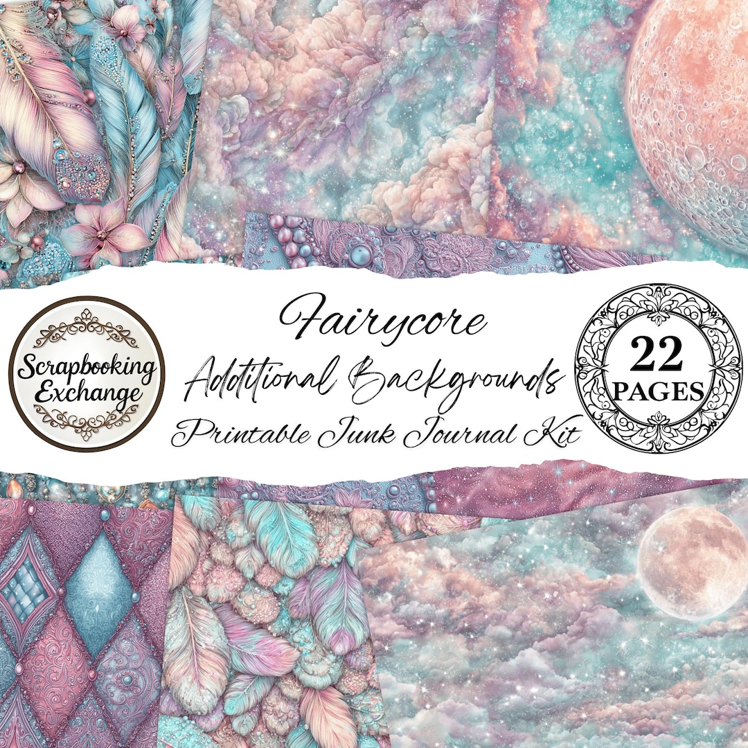 Fairycore Printable Backgrounds | 24 Pastel Digital Papers | Fantasy ...