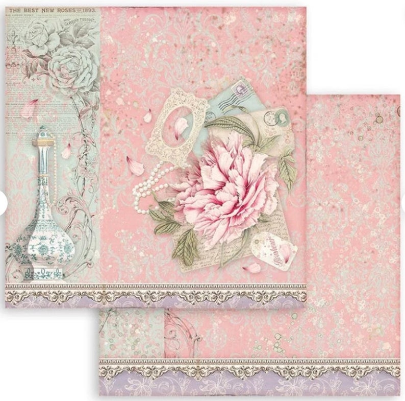 Stamperia Rose Parfum 12x12 Paper Pad Stamperia Rose Parfum - Etsy