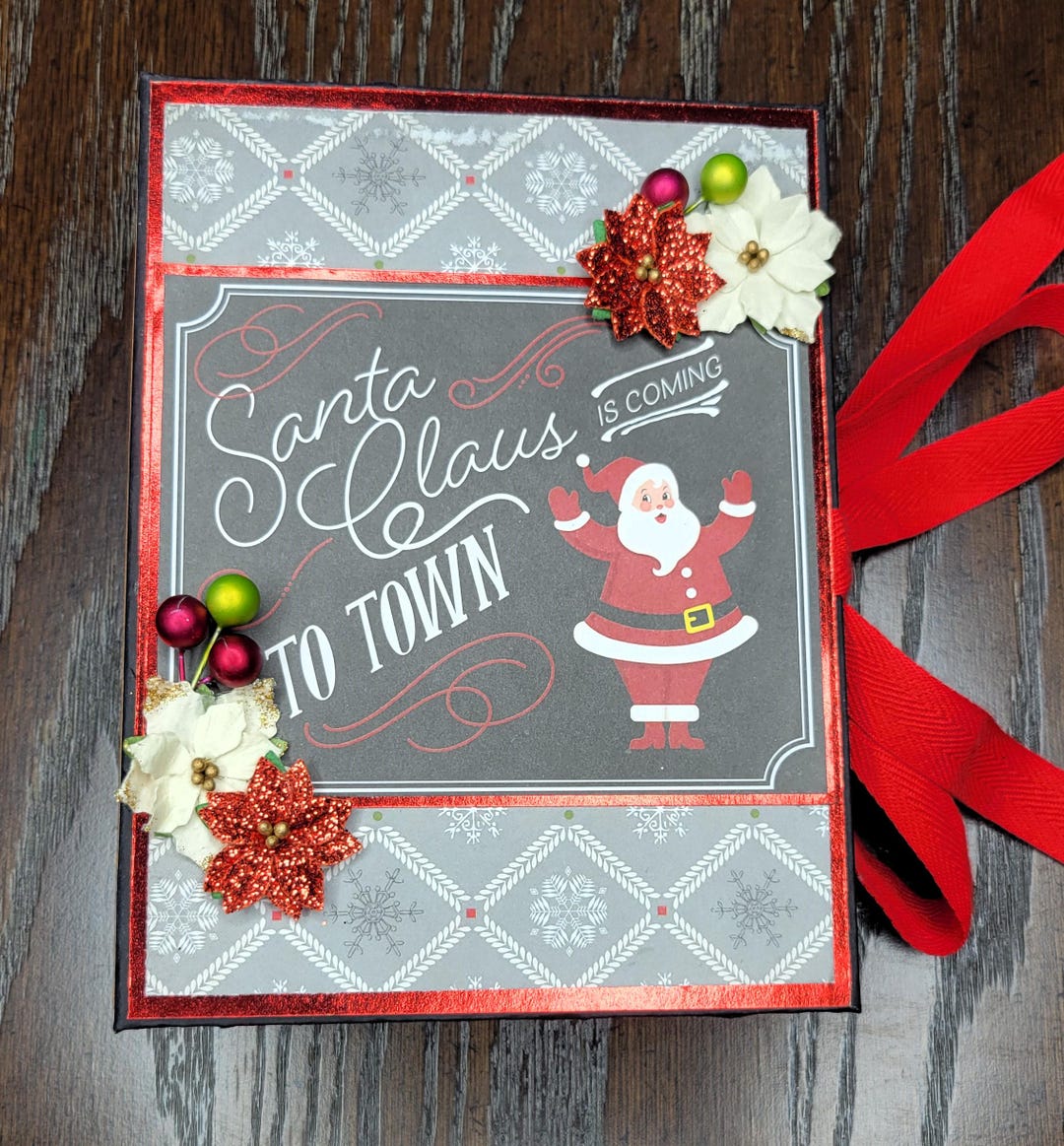 Christmas Mini Album, 5x7 Photo Album, Christmas Keepsake, 5x7 ...