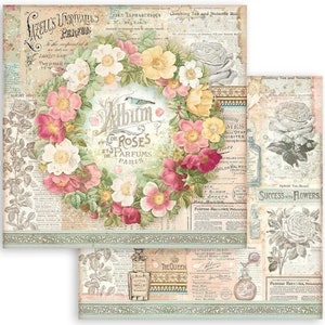 Stamperia Rose Parfum 12x12 Paper Pad, Stamperia Rose Parfum Collection ...