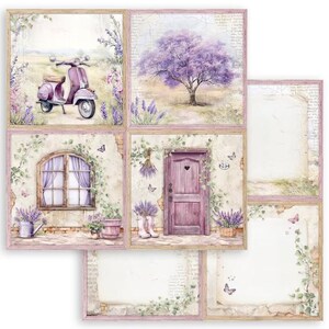 Stamperia Lavender 12x12 Paper Pad, Stamperia Romantic Collection ...