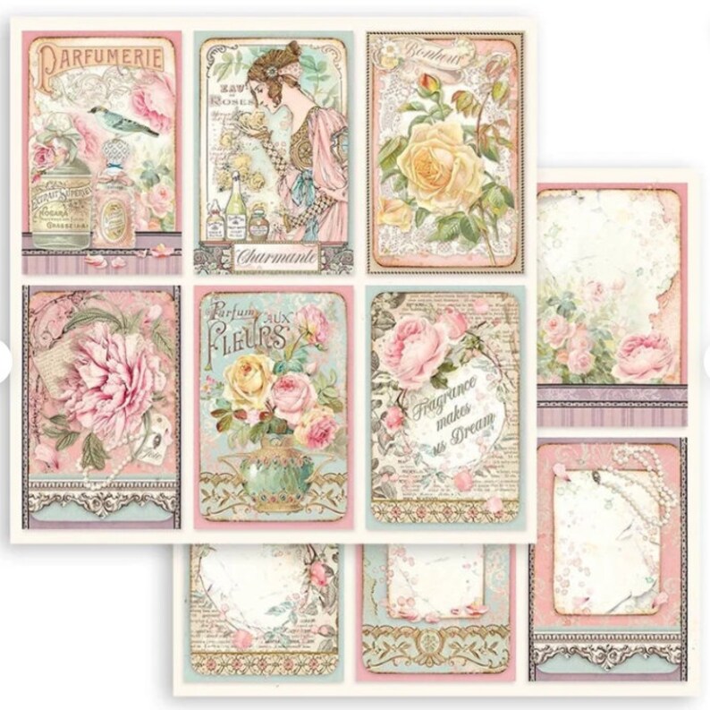 Stamperia Rose Parfum 12x12 Paper Pad Stamperia Rose Parfum - Etsy