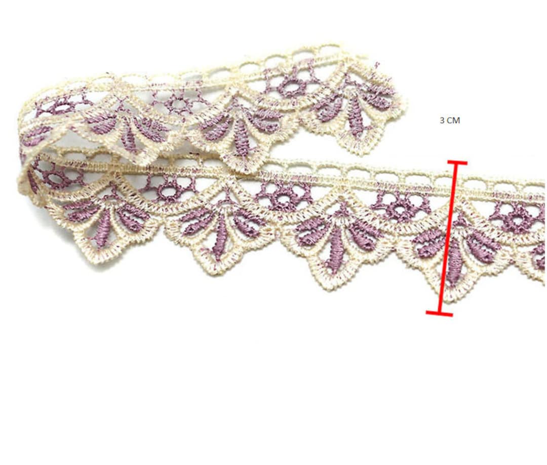 Vintage Style Lace Trim by the Yard, Shabby Chic, Lavender Lace Trim ...