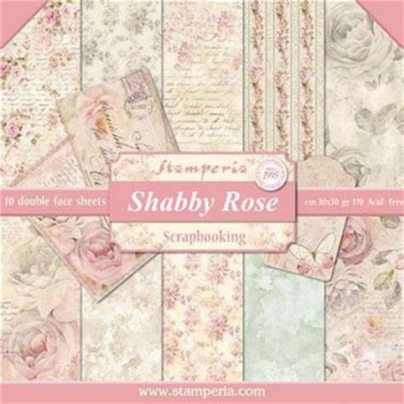 Stamperia Shabby Rose 12x12 Paper Pad Stamperia Shabby Rose - Etsy