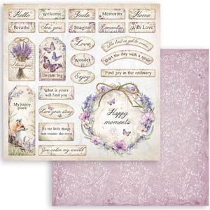 Stamperia Lavender 12x12 Paper Pad, Stamperia Romantic Collection ...