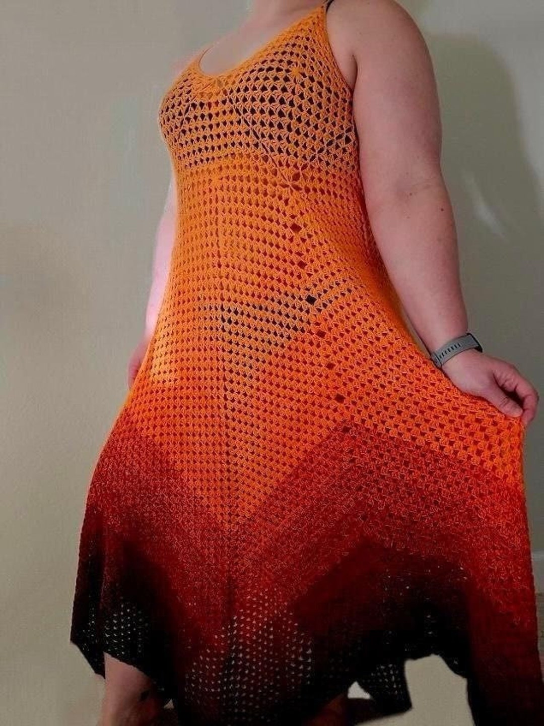 CROCHET DRESS PATTERN - Eventide Open Back Cover-up Dress - Xs-5xl ...