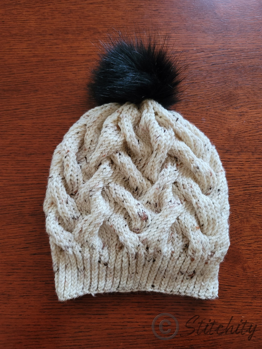 KNIT BEANIE PATTERN the Sand Beanie fitted Cabled Women Men - Etsy