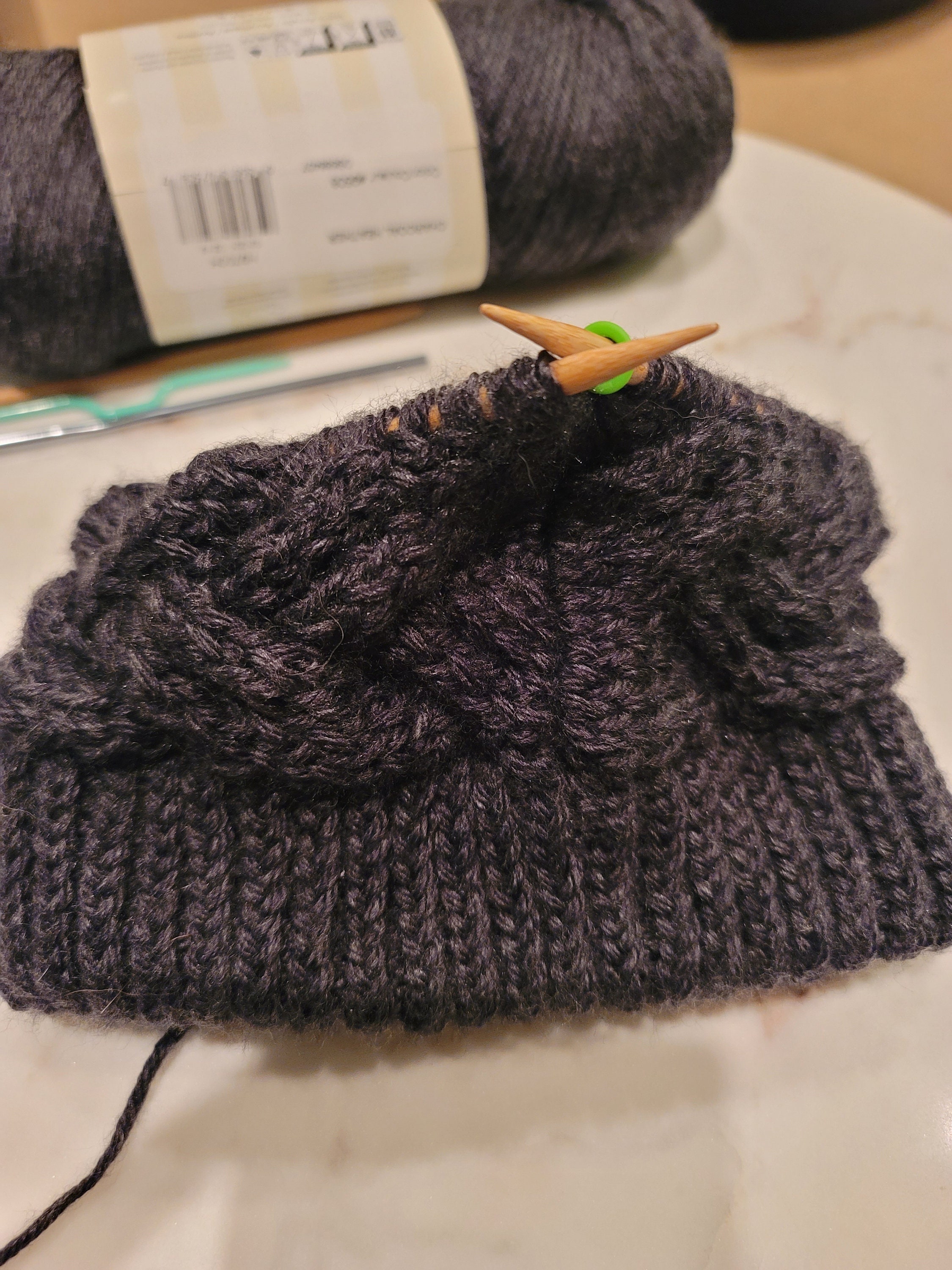 KNIT BEANIE PATTERN the Horizontal Braid Beanie Hat Messy Bun Women ...