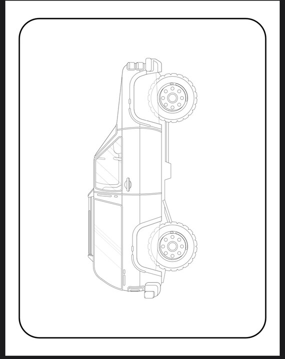 Car Coloring Pages - Etsy