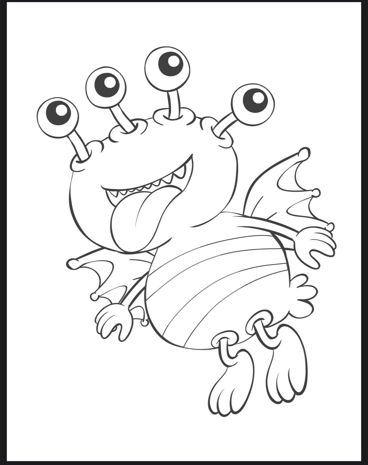 Little Monster Coloring Pages - Etsy UK