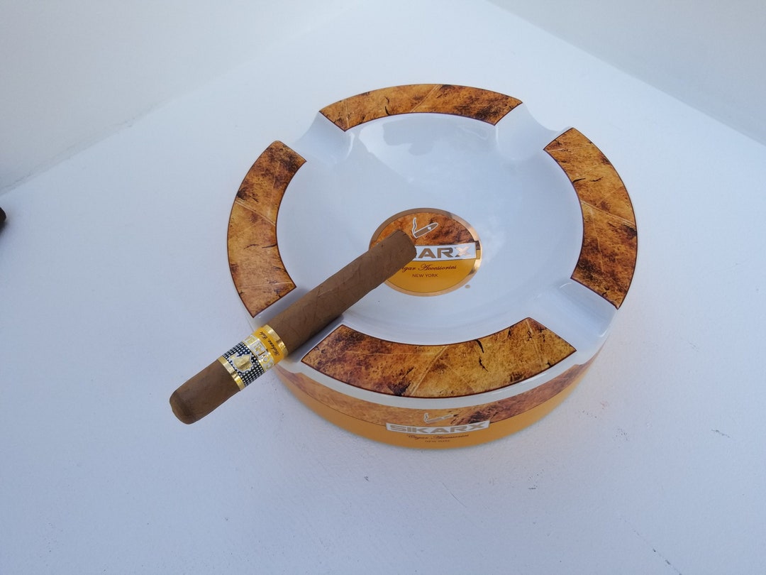 Large Cigars Ceramic Ashtray for Patio / Outdoor Use 4 Cigar Rests - Etsy