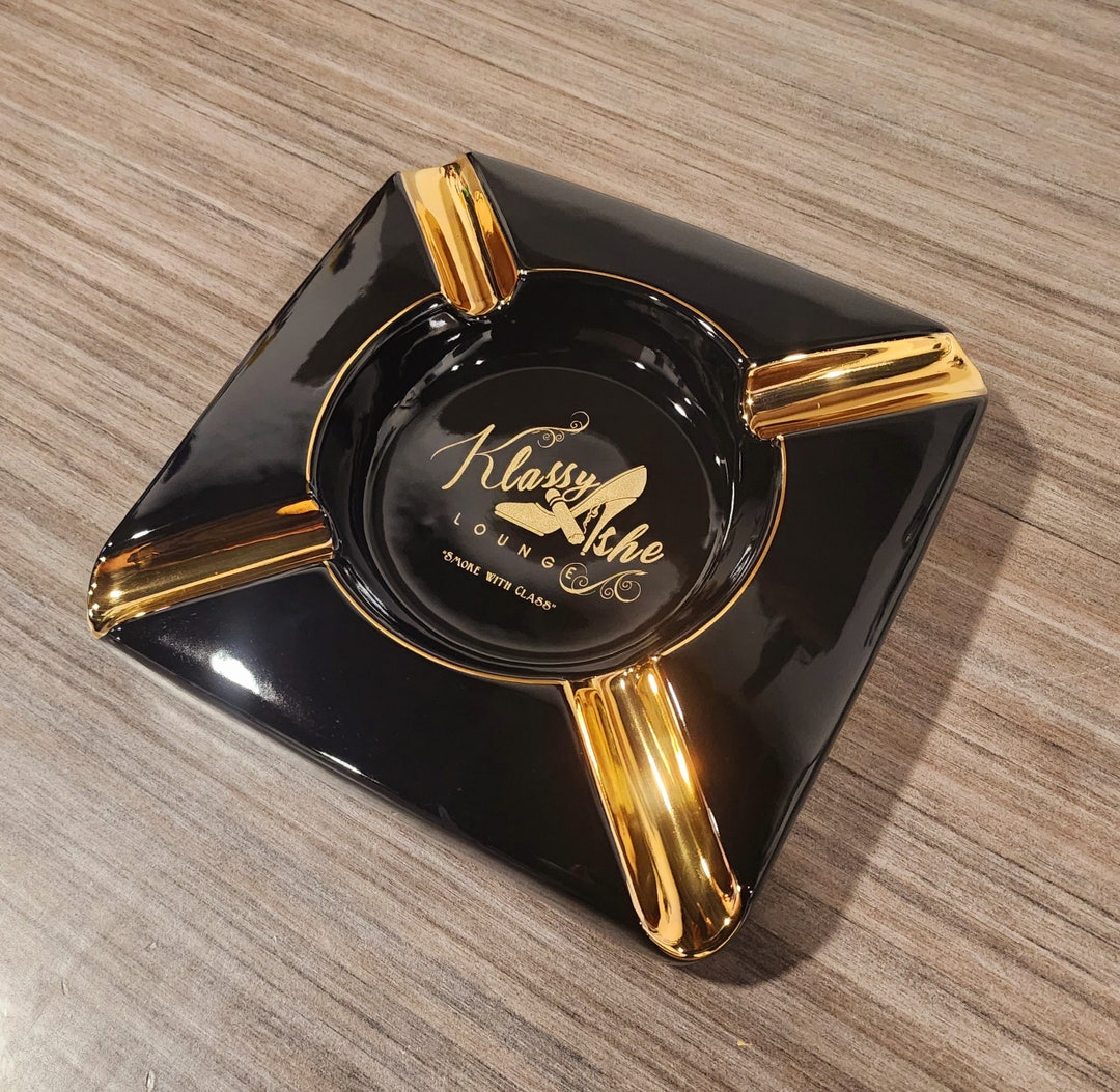 Personalized Cigar Ashtray That's What I Do I Smoke Cigars Gold & Brown ...
