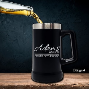 Personalized 24 Oz Beer Mug, Beer Stein, Stainless Steel, Vacuum ...