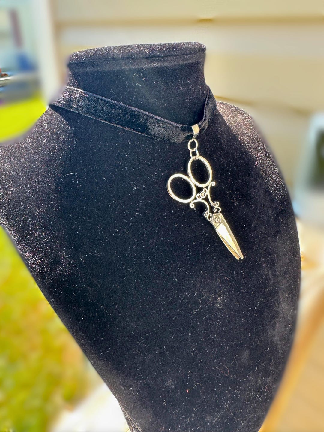 Shears Charm Choker Necklace, Velvet Ribbon, Goth Grunge Accessory - Etsy
