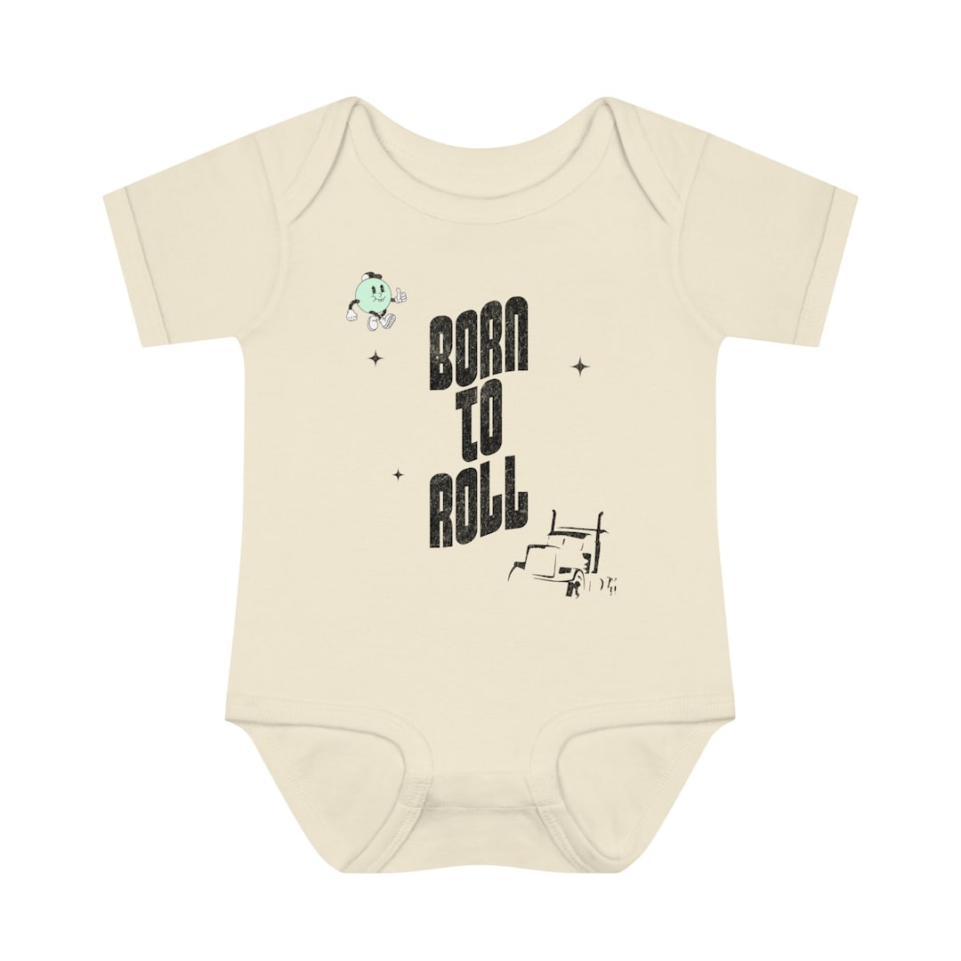 Trucker Baby Born to Roll Trucking Infant Baby Rib Bodysuit - Etsy