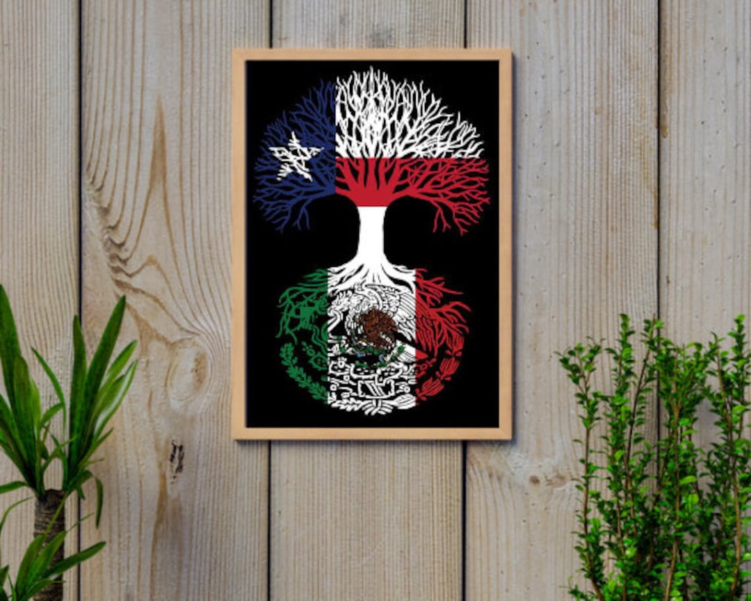 Tex-mex Tree of Heritage Texas Born Mexican Roots Texas Pride Mexican ...