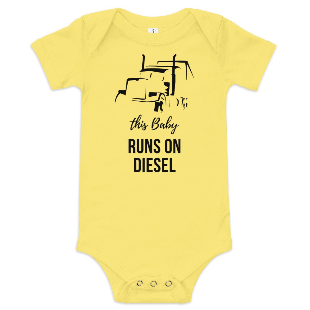 This Baby Runs on Diesel Semi Truck Baby Onesie Perfect for Little ...