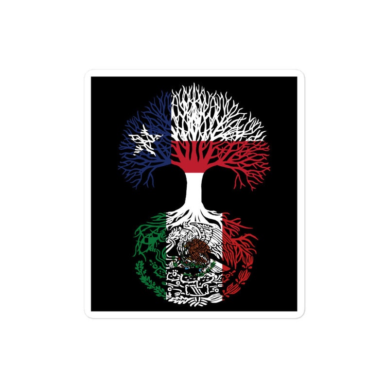 Texas Born Mexican Roots Bubble-free Stickers - Etsy
