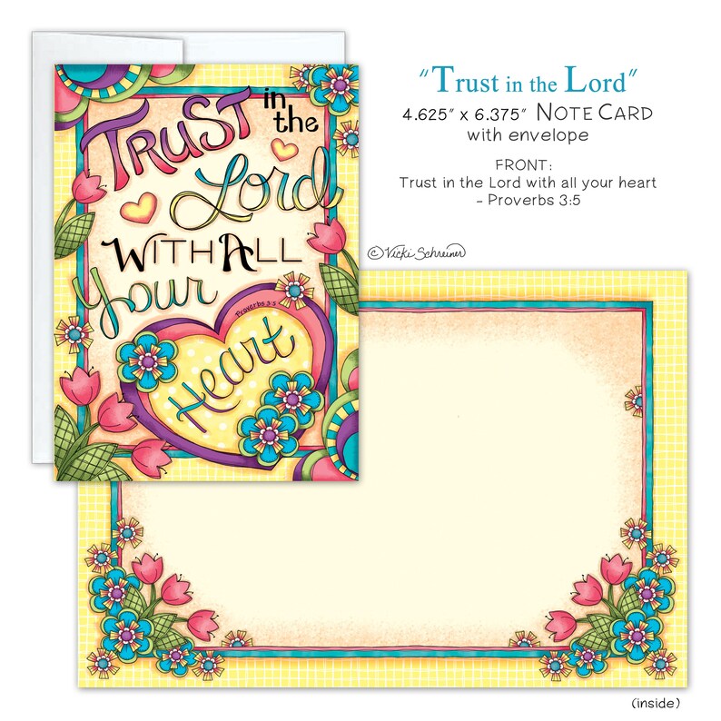 6 BIBLE VERSE NOTECARDS - Variety Pack With 6 Envelopes, Full Color ...