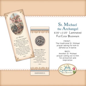 ST. MICHAEL the ARCHANGEL - 3 Prayer Notecards & 3 Bookmarks With 3 ...