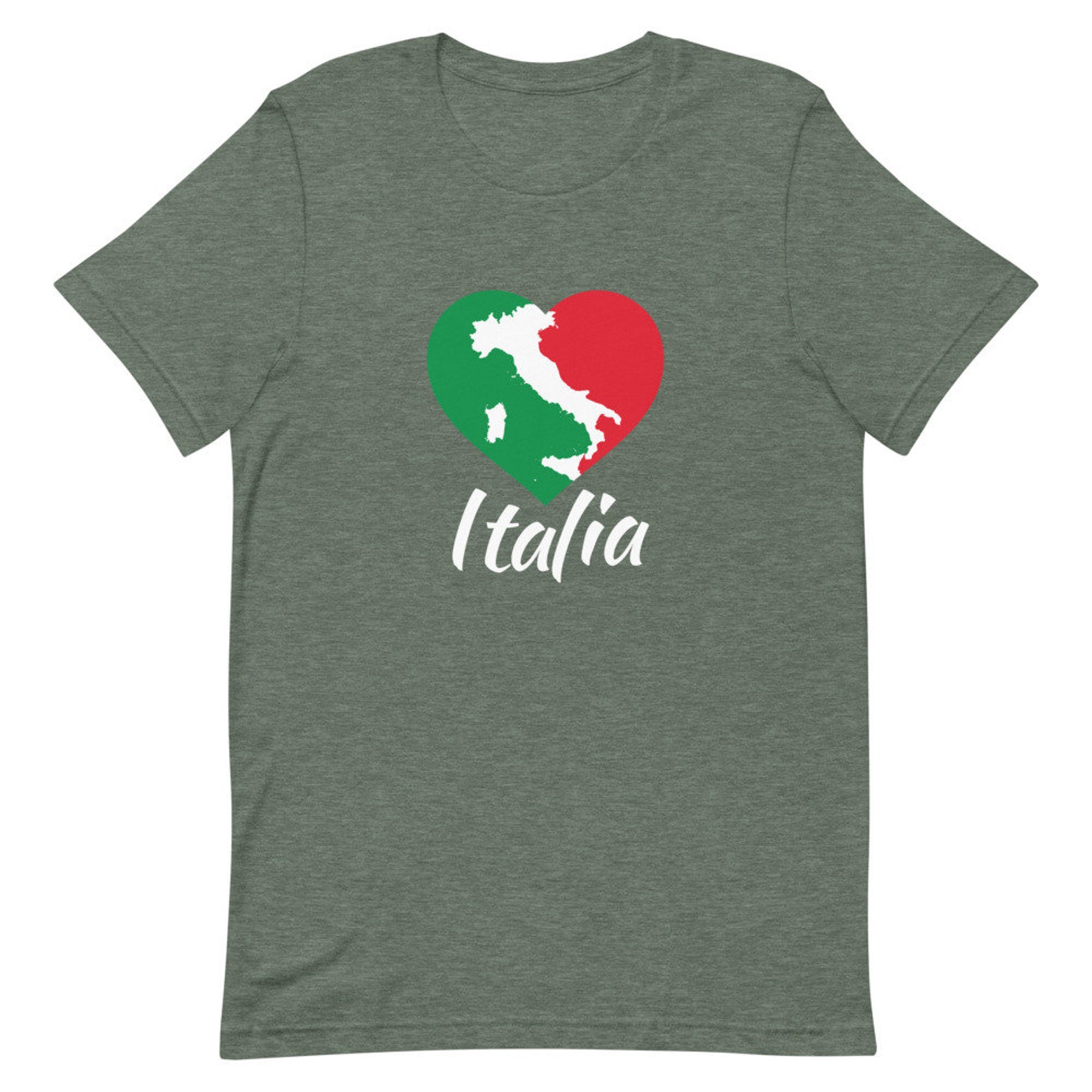 Italia Heart - I Love Italy - Io Amo L'italia T-shirt - Etsy