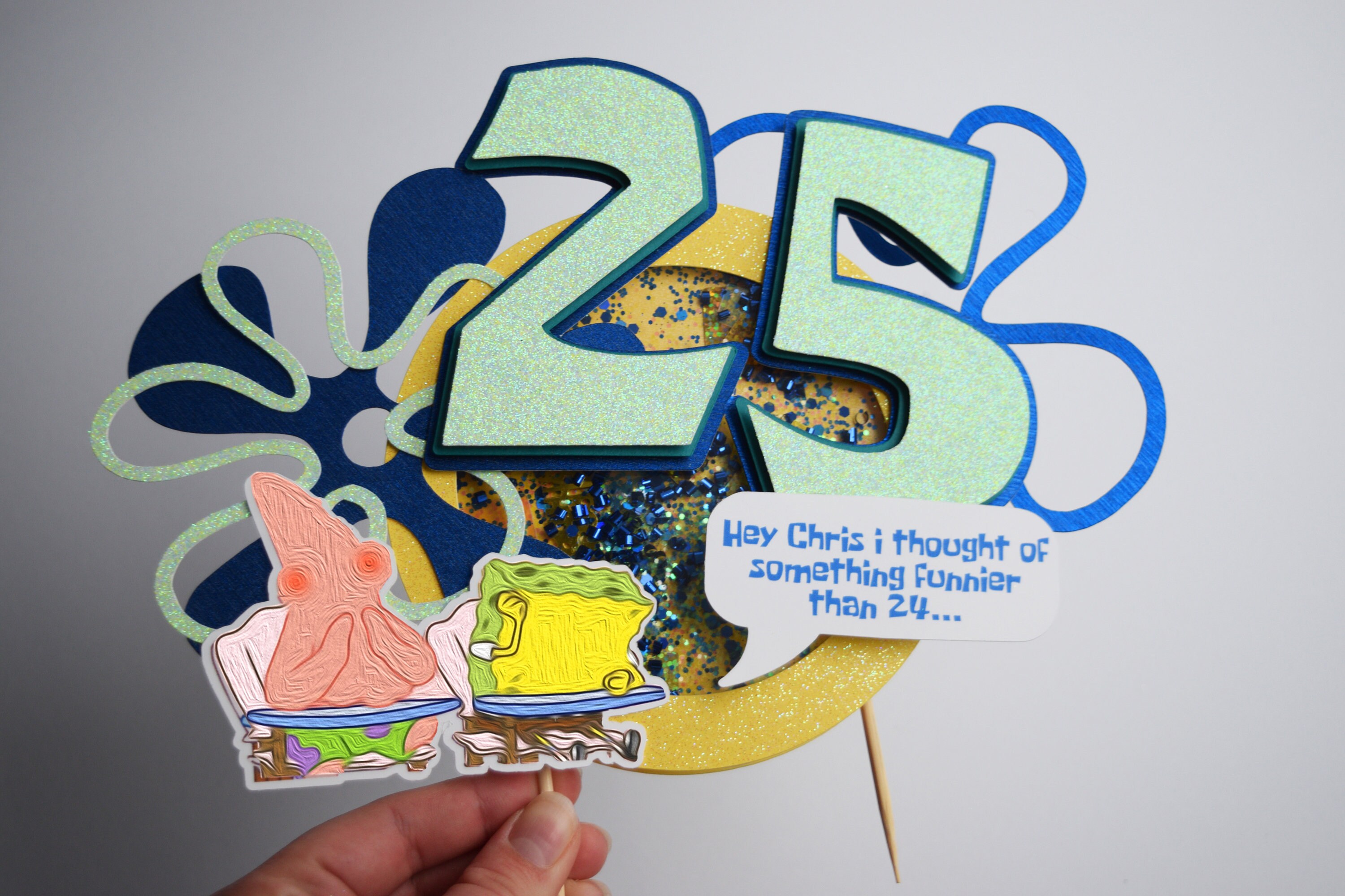 Spongebob 25 Cake Topper - Etsy