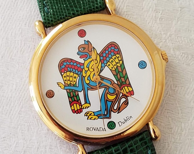 Vintage Rovada Watch, Irish Watch With Large Face, Gold-tone Housing ...