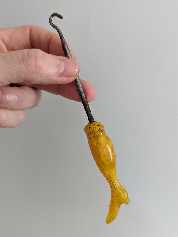 Antique Victorian Button Hook Boot Hook in Shape of S… - Gem