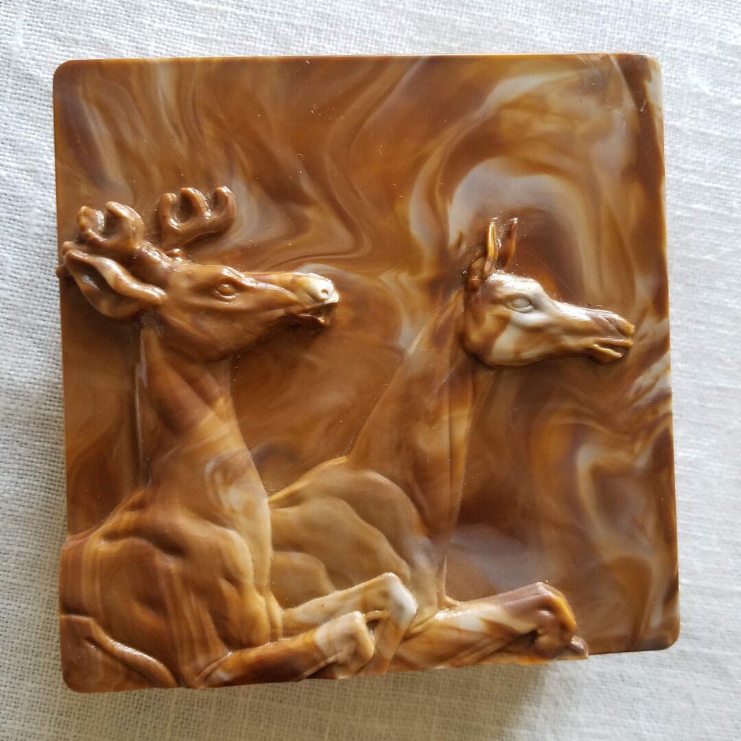 Vintage Hickok Accessories Box Trinket Cigarette Embossed Plastic Horse ...